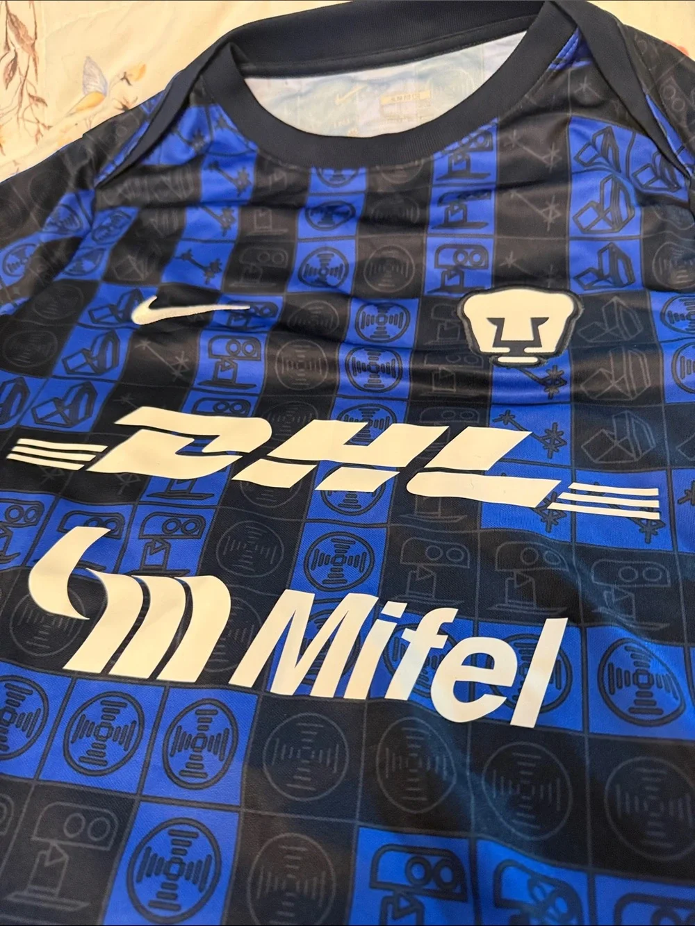 Nike | Shirts | Nike Blue Black Pumas Unam Soccer Jersey With Dhl ...